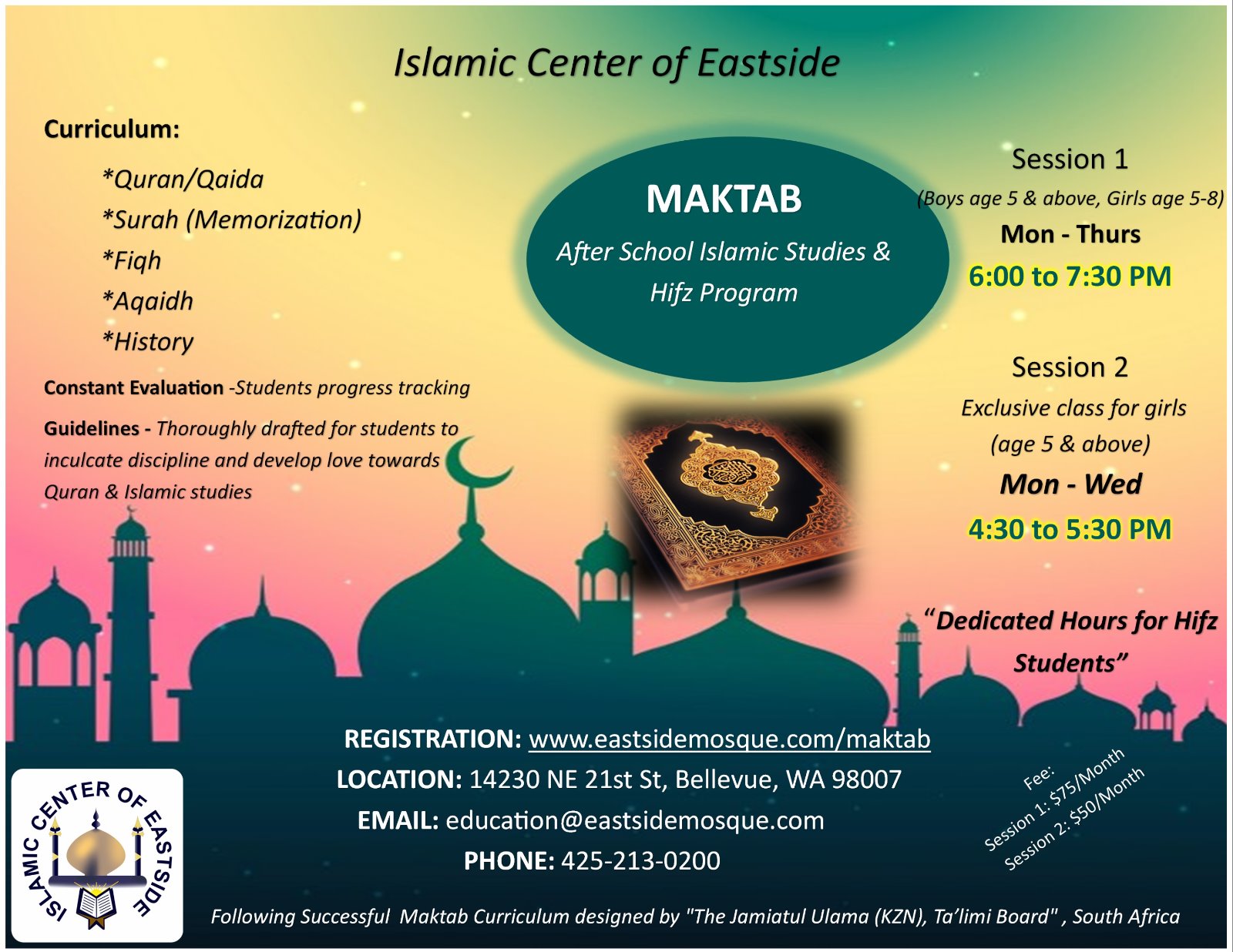 Islamic Center of Eastside (Bellevue Masjid)